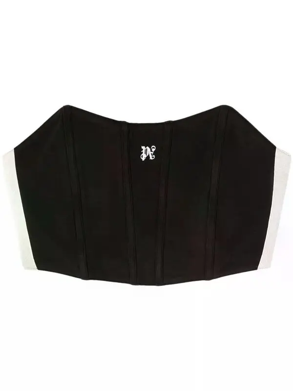 Palm Angels Monogram-print Corset Top