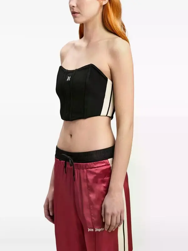 Palm Angels Monogram-print Corset Top