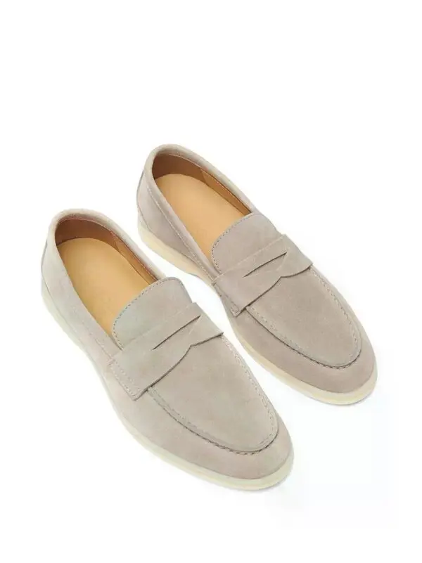 SCAROSSO Luciana Calf-leather Loafers - Neutrals