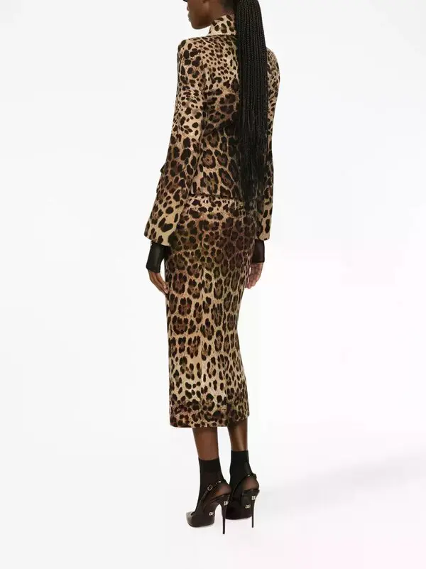 Dolce & Gabbana Leopard-print Midi Skirt