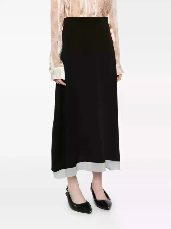 Fendi Silk Midi Skirt