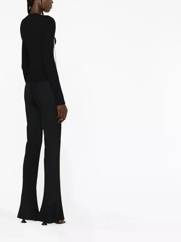 Giuseppe Di Morabito Ribbed-knit Lace-up Top