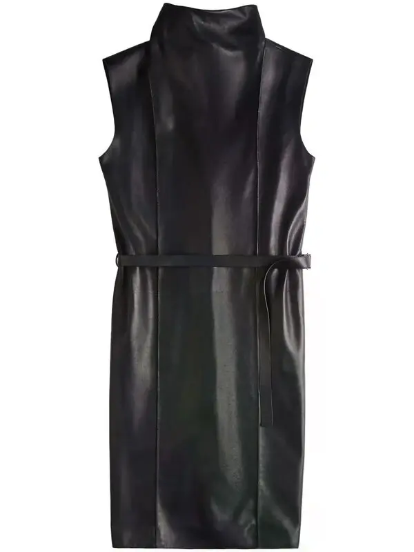 TOD'S Leather Midi Dress