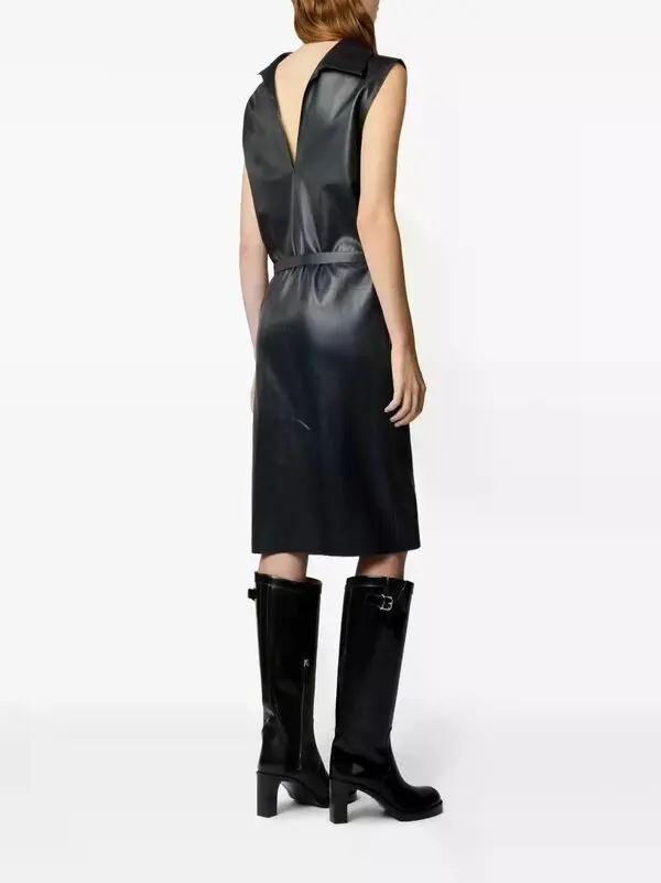TOD'S Leather Midi Dress