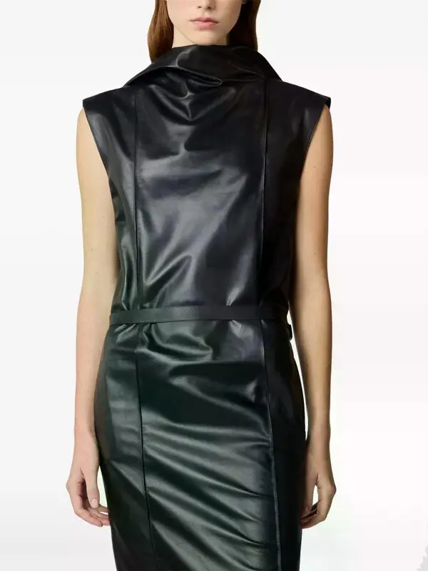 TOD'S Leather Midi Dress