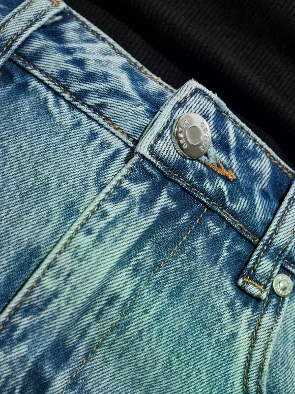GESTUZ Logo Patch Denim Skirt