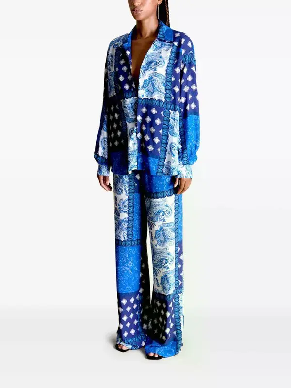 DONDE ESTEBAN Patchwork-print Shirt