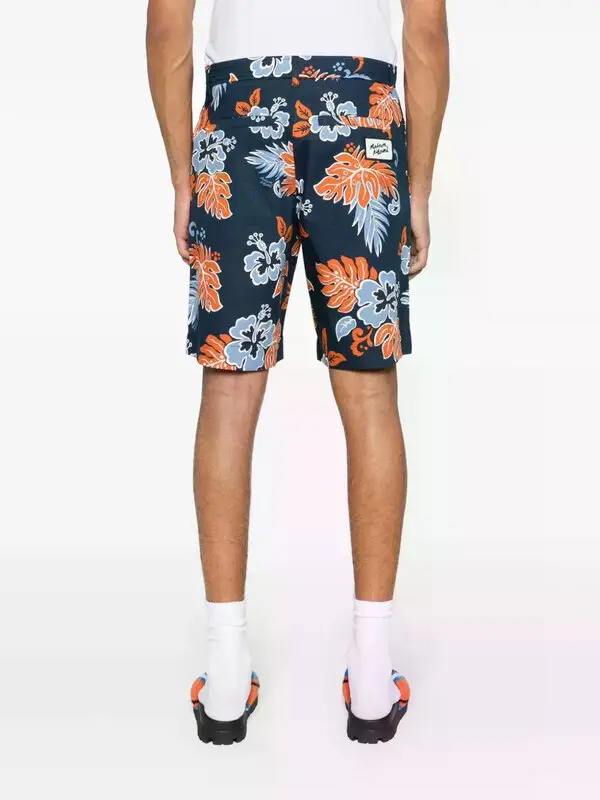 Maison Kitsuné Floral-print Ripstop Shorts