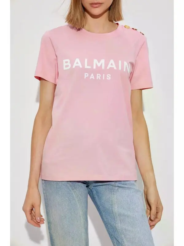 Balmain Logo-print Cotton T-shirt