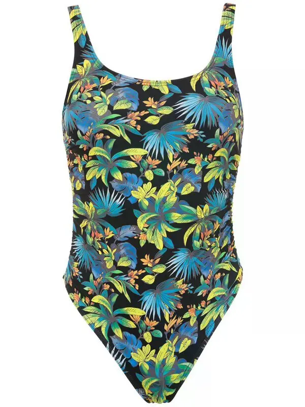 AMIR SLAMA Printed Swimsuit - Black