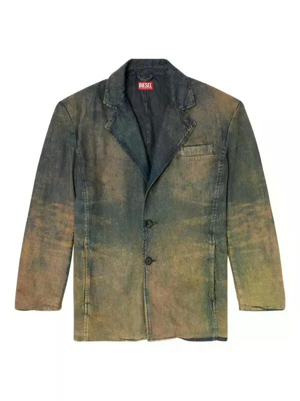 DIESEL® D-reg-s Distressed Denim Blazer