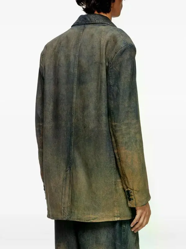 DIESEL® D-reg-s Distressed Denim Blazer