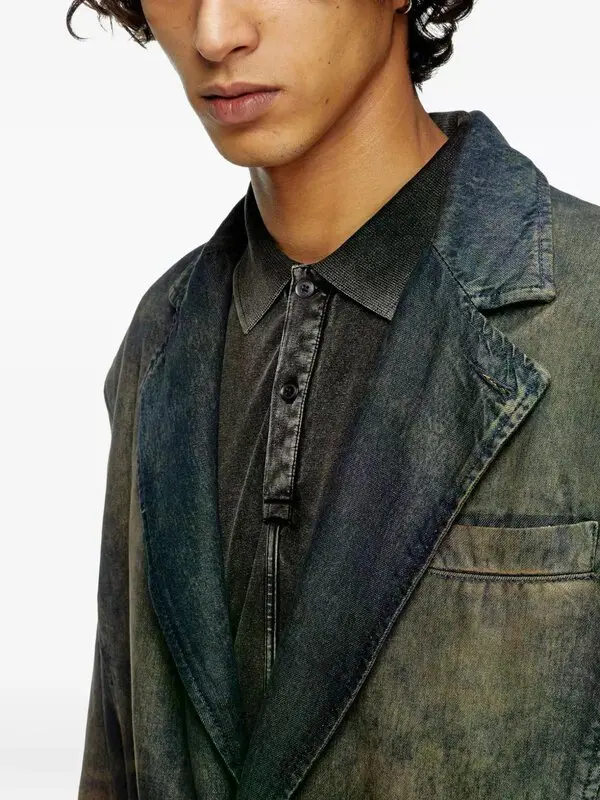 DIESEL® D-reg-s Distressed Denim Blazer