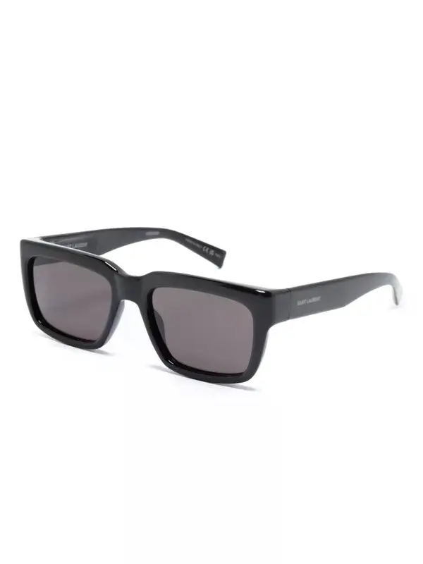 Saint Laurent Logo-print Rectangle-frame Sunglasses