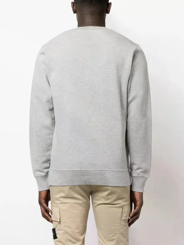 Stone Island Logo-embroidered Cotton Sweatshirt