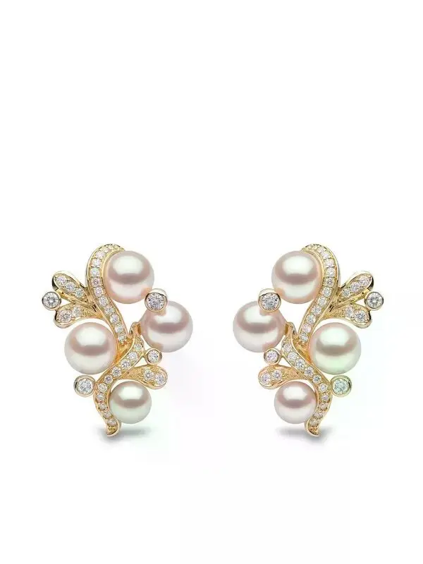 Yoko London 18kt Diamond And Pearl Earrings