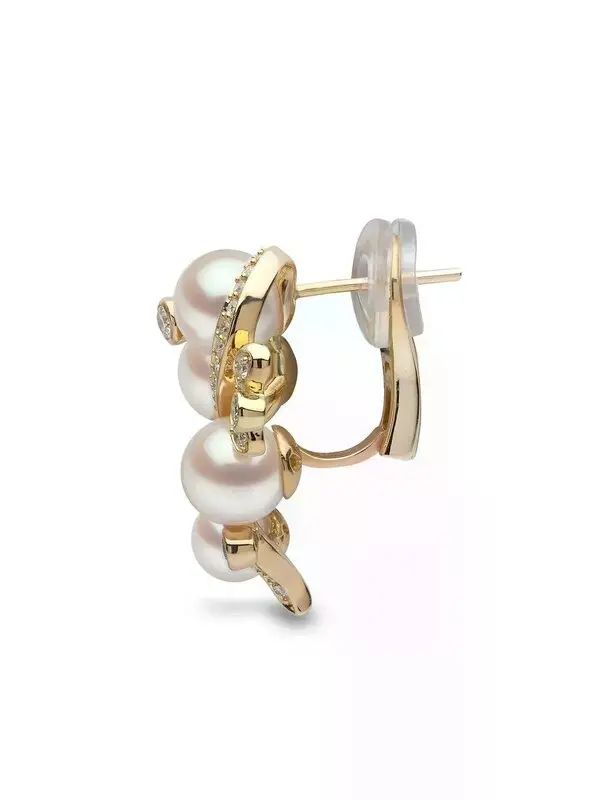 Yoko London 18kt Diamond And Pearl Earrings
