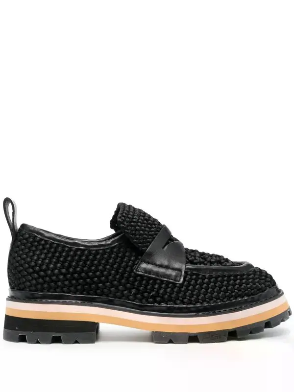 Ash Genial Textured Leather Loafers