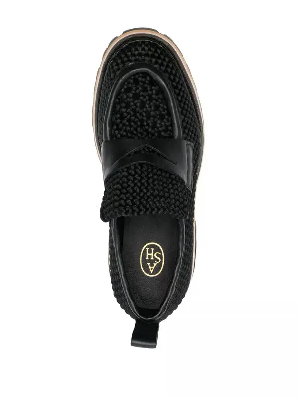 Ash Genial Textured Leather Loafers