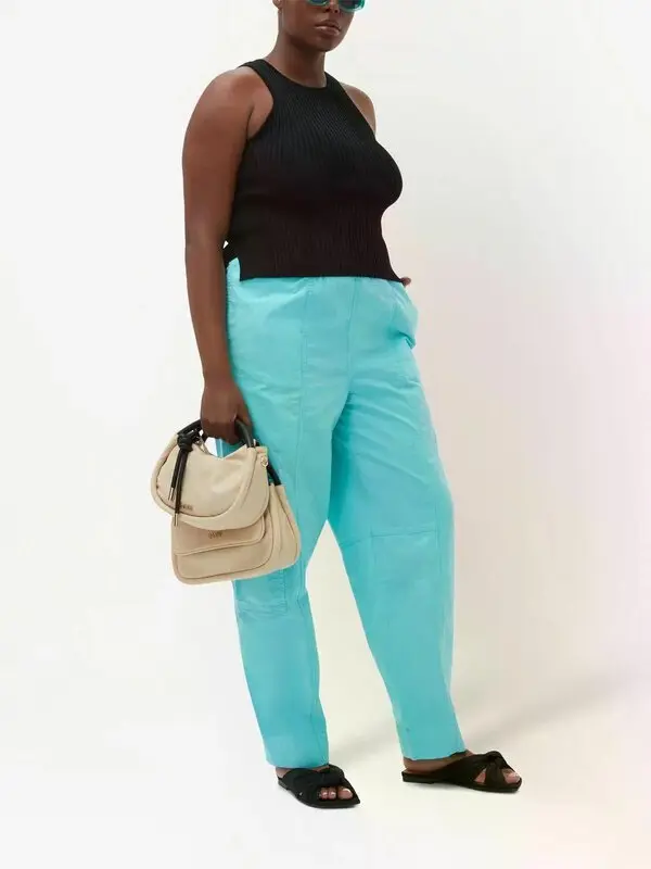 GANNI Panelled Rib-knit Vest Top
