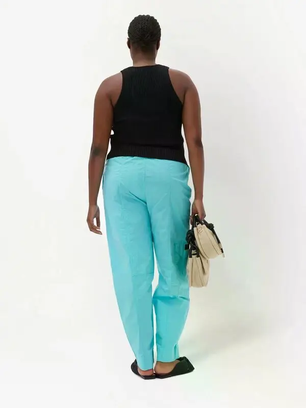 GANNI Panelled Rib-knit Vest Top