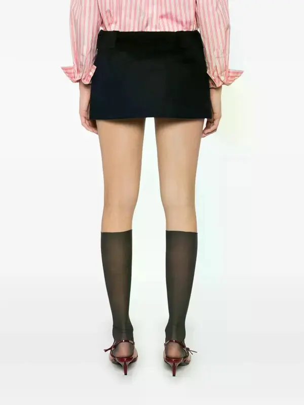 Miu Miu Logo-embroidered Mini Skirt