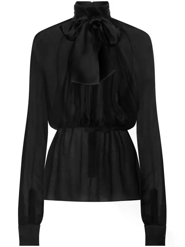 Dolce & Gabbana Chiffon Pussy-bow Blouse