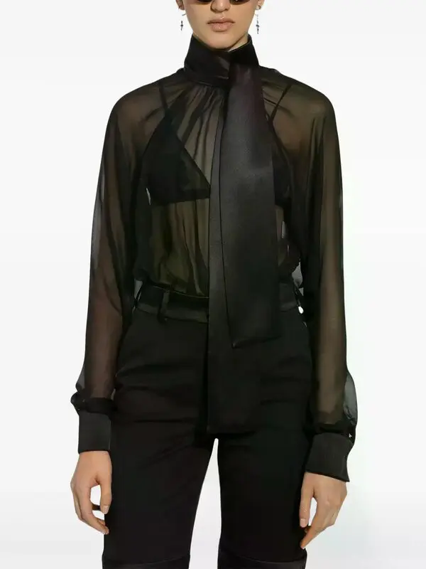 Dolce & Gabbana Chiffon Pussy-bow Blouse