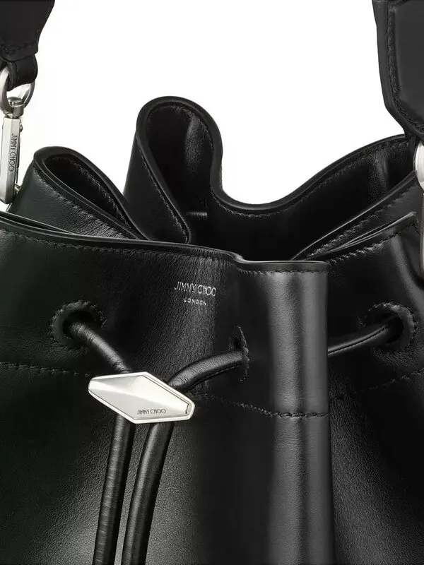JIMMY CHOO Cinch Leather Bucket Bag
