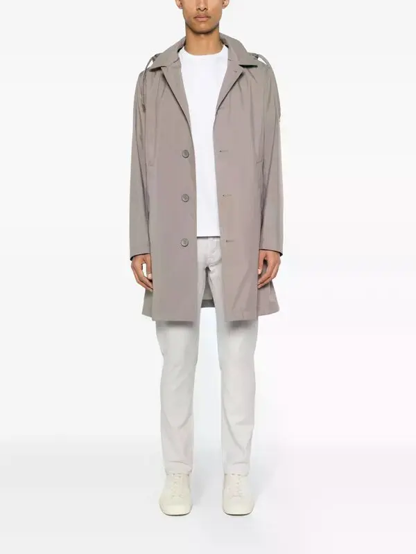 Herno Single-breasted Hooded Coat