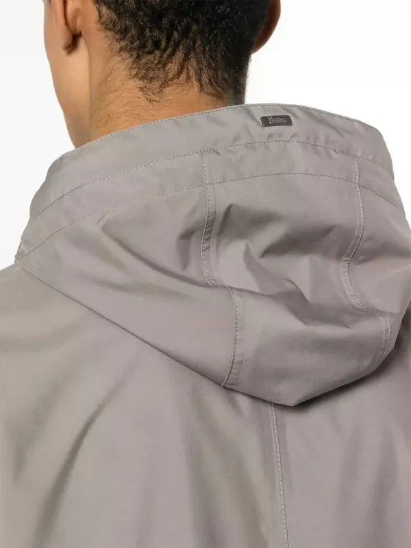 Herno Single-breasted Hooded Coat