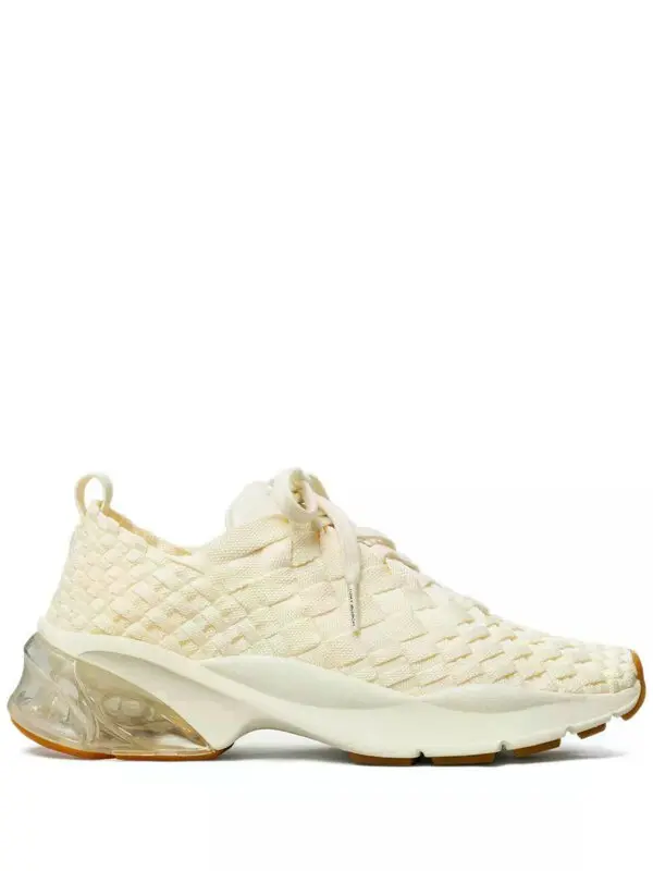 Tory Burch Good Luck Woven Sneakers - Neutrals