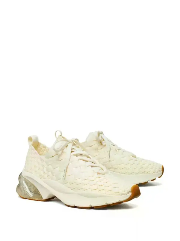 Tory Burch Good Luck Woven Sneakers - Neutrals
