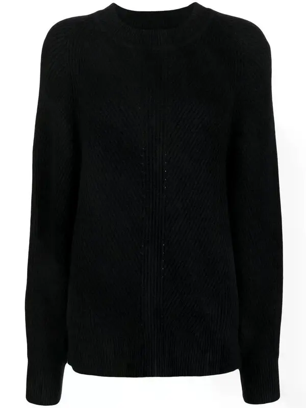 JOSEPH Crew-neck Knitted Sweater - Black
