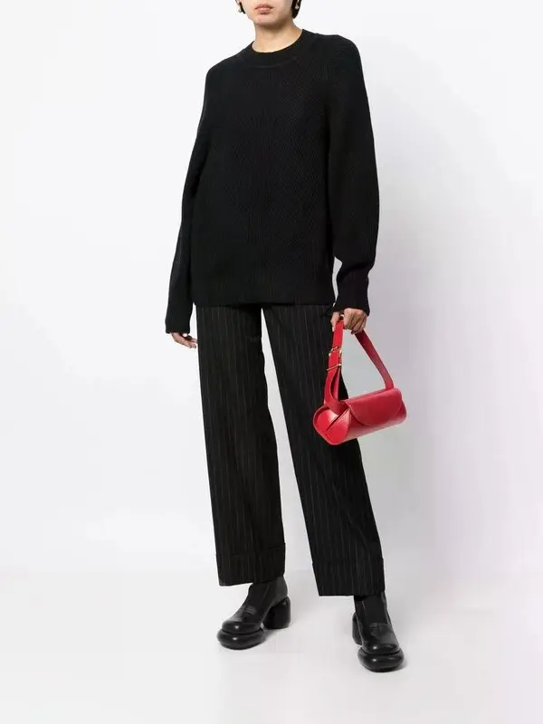 JOSEPH Crew-neck Knitted Sweater - Black