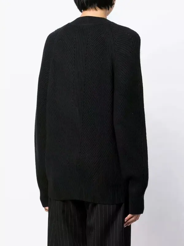 JOSEPH Crew-neck Knitted Sweater - Black