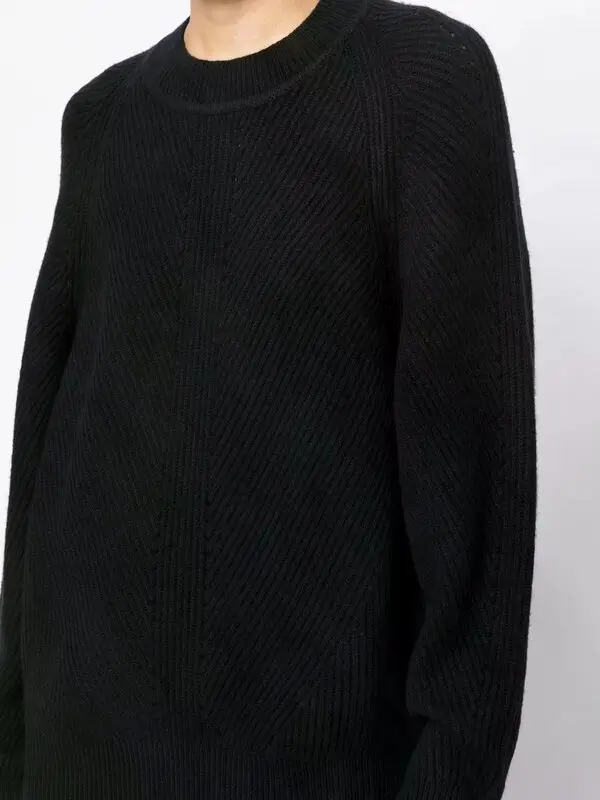 JOSEPH Crew-neck Knitted Sweater - Black