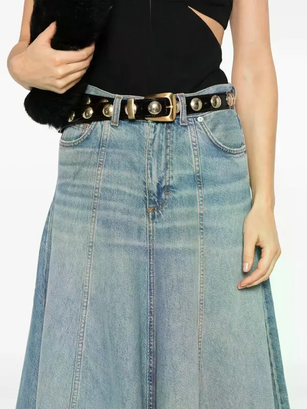 HAIKURE Flared Midi Skirt