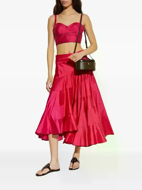 Tory Burch Silk Midi Skirt
