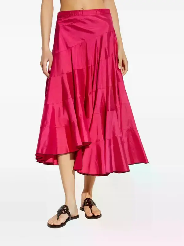 Tory Burch Silk Midi Skirt