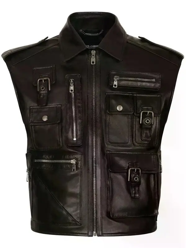 Dolce & Gabbana Biker Leather Gilet