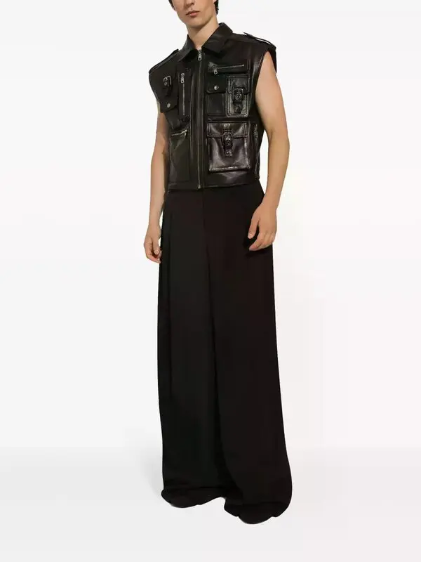 Dolce & Gabbana Biker Leather Gilet