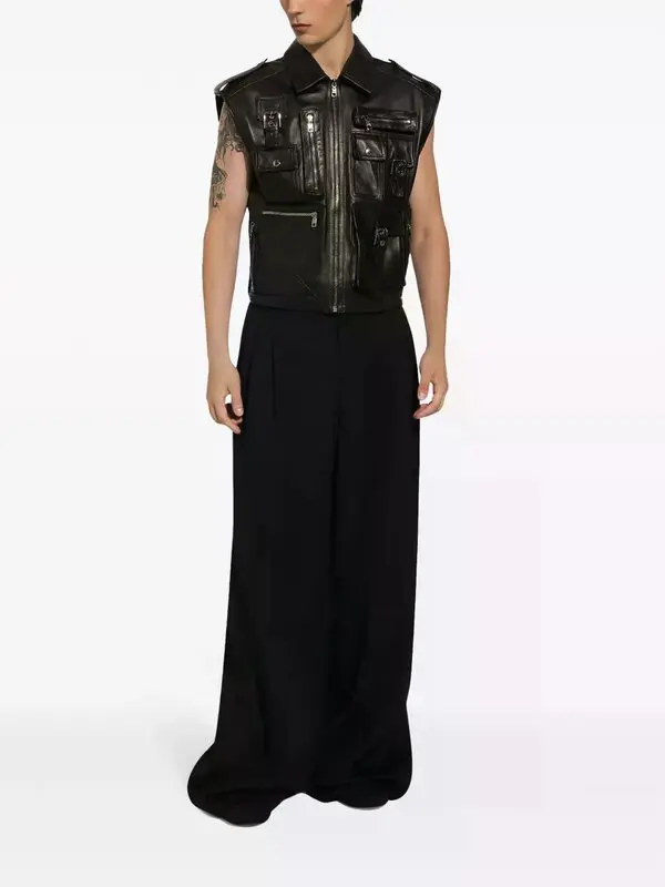 Dolce & Gabbana Biker Leather Gilet