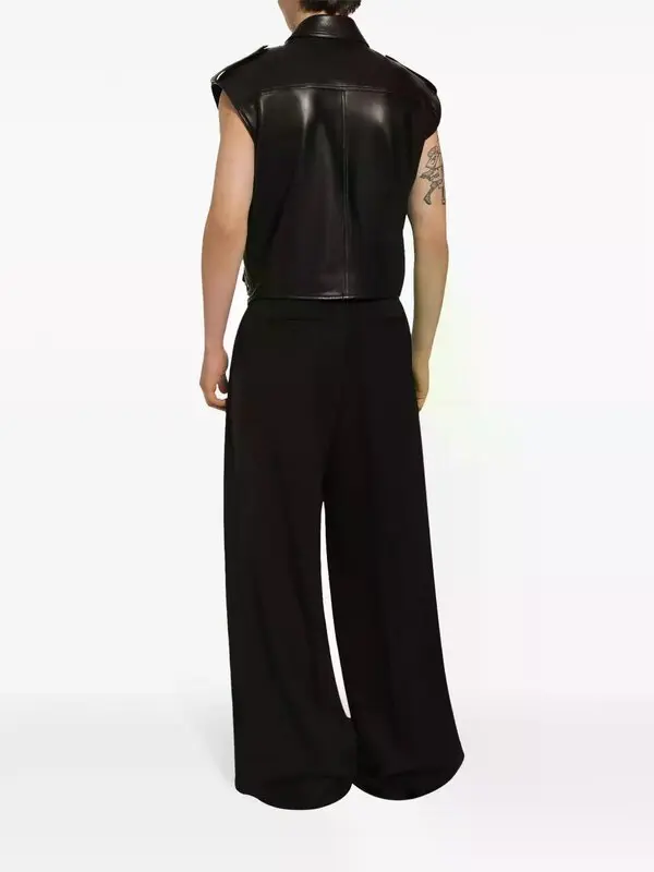 Dolce & Gabbana Biker Leather Gilet