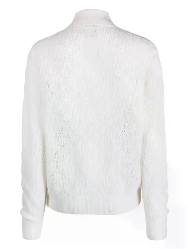 BARRIE Pointelle-knit Cashmere Top