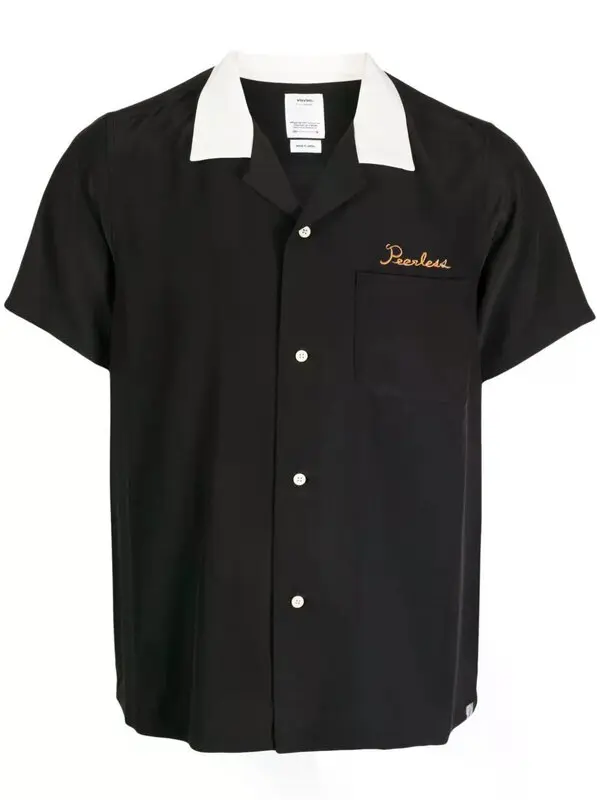 Visvim Logo-embroidered Silk Shirt - Black