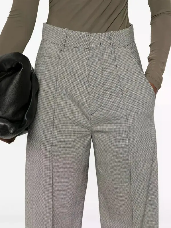 Isabel Marant Étoile Houndstooth Virgin Wool Tapered Trousers