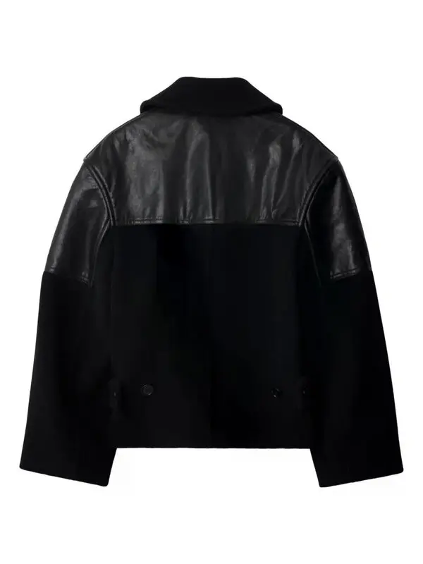 Burberry Panelled Leather-wool Jacket