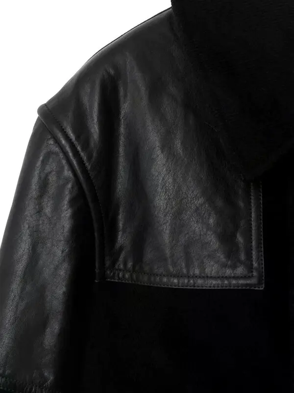 Burberry Panelled Leather-wool Jacket