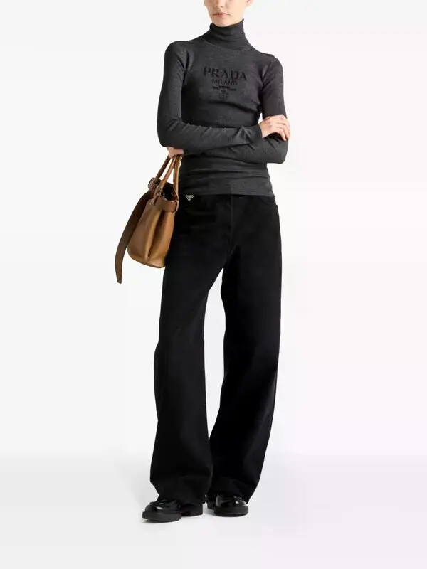 Prada Wool Turtleneck Sweater - Grey